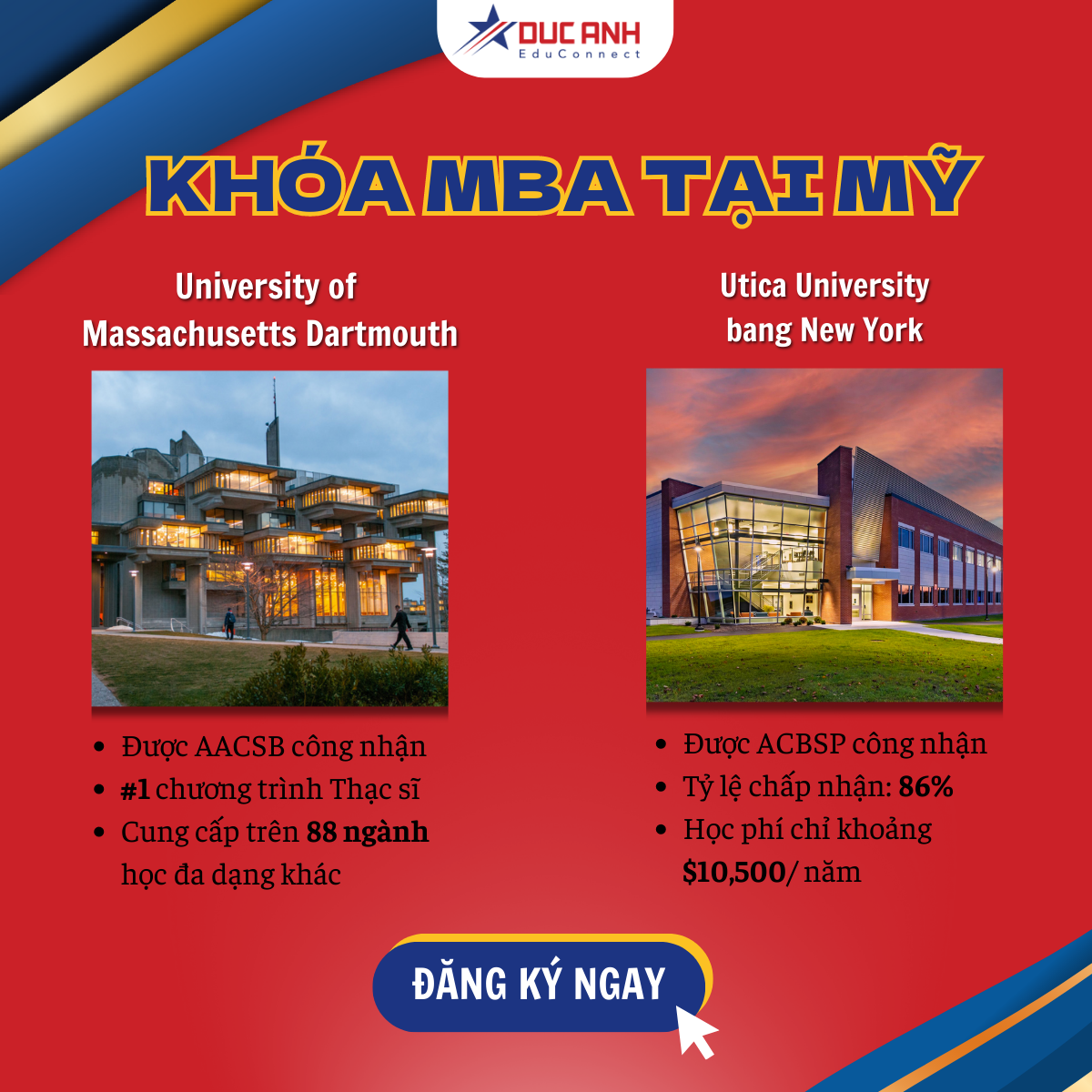 Du học MBA tại Mỹ: được AACSB và ACBSP công nhận chỉ với 10,500 $/năm