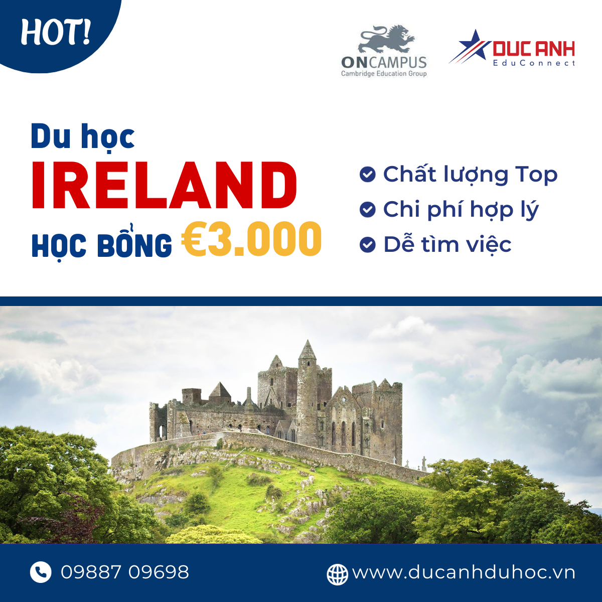 HỌC BỔNG €3.000 DU HỌC IRELAND - THUNG LŨNG SILICON CỦA CHÂU ÂU