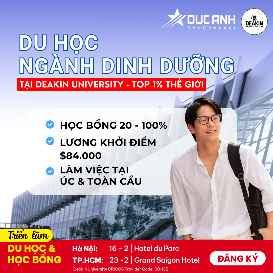 Ngành Dinh dưỡng tại Deakin Uni mang lại vô vàn cơ hội tại Úc